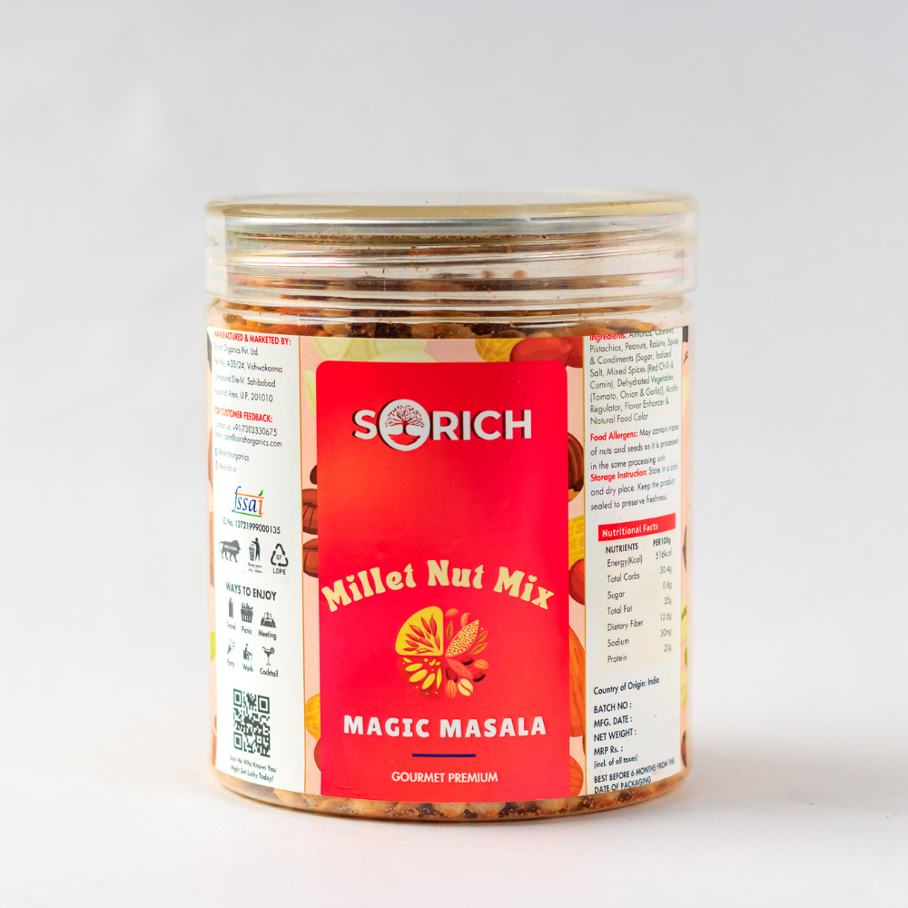 Millet Nut Mix – Magic Masala Crunchy & Healthy Snack – Sorich